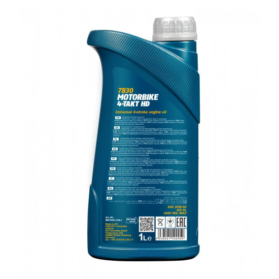 MANNOL 7830 Motorbike 4-Takt HD API SL 20W-50 1 Liter